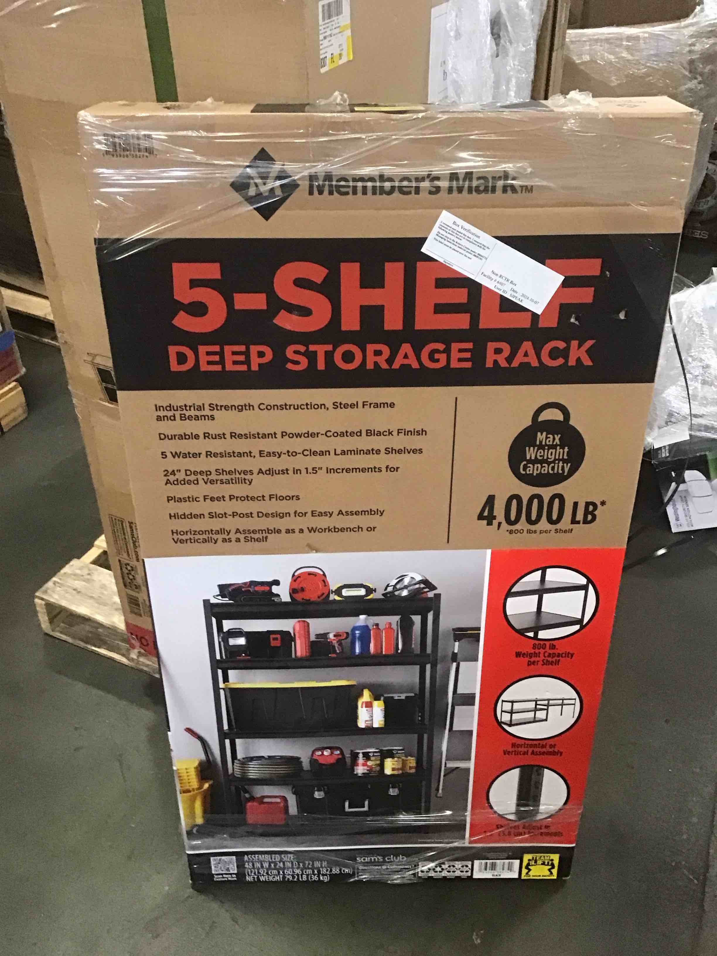 Members Mark 5 Shelf Storage Rack