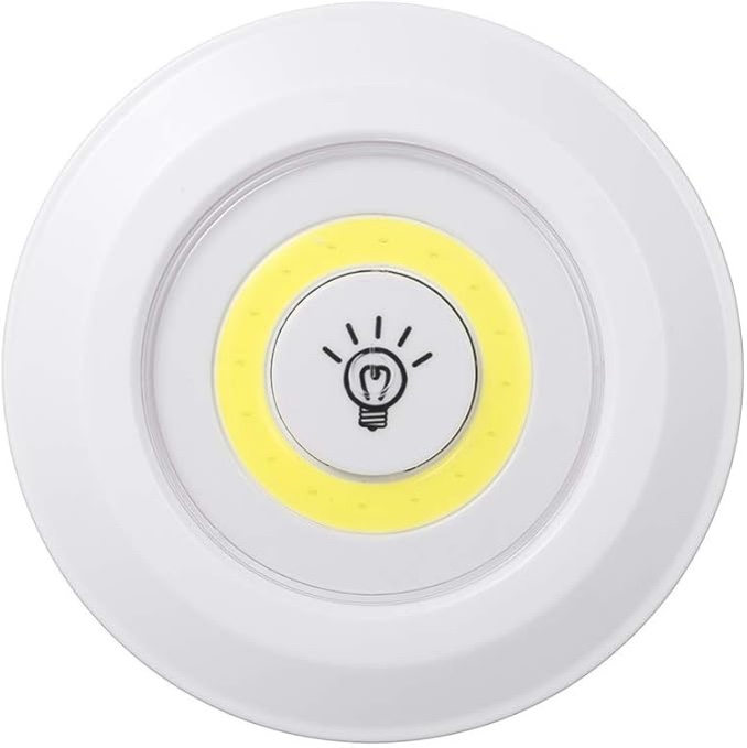 4.5v 1W COB LED Puck Light 5 Pack with Remote Controller Brightness ...
