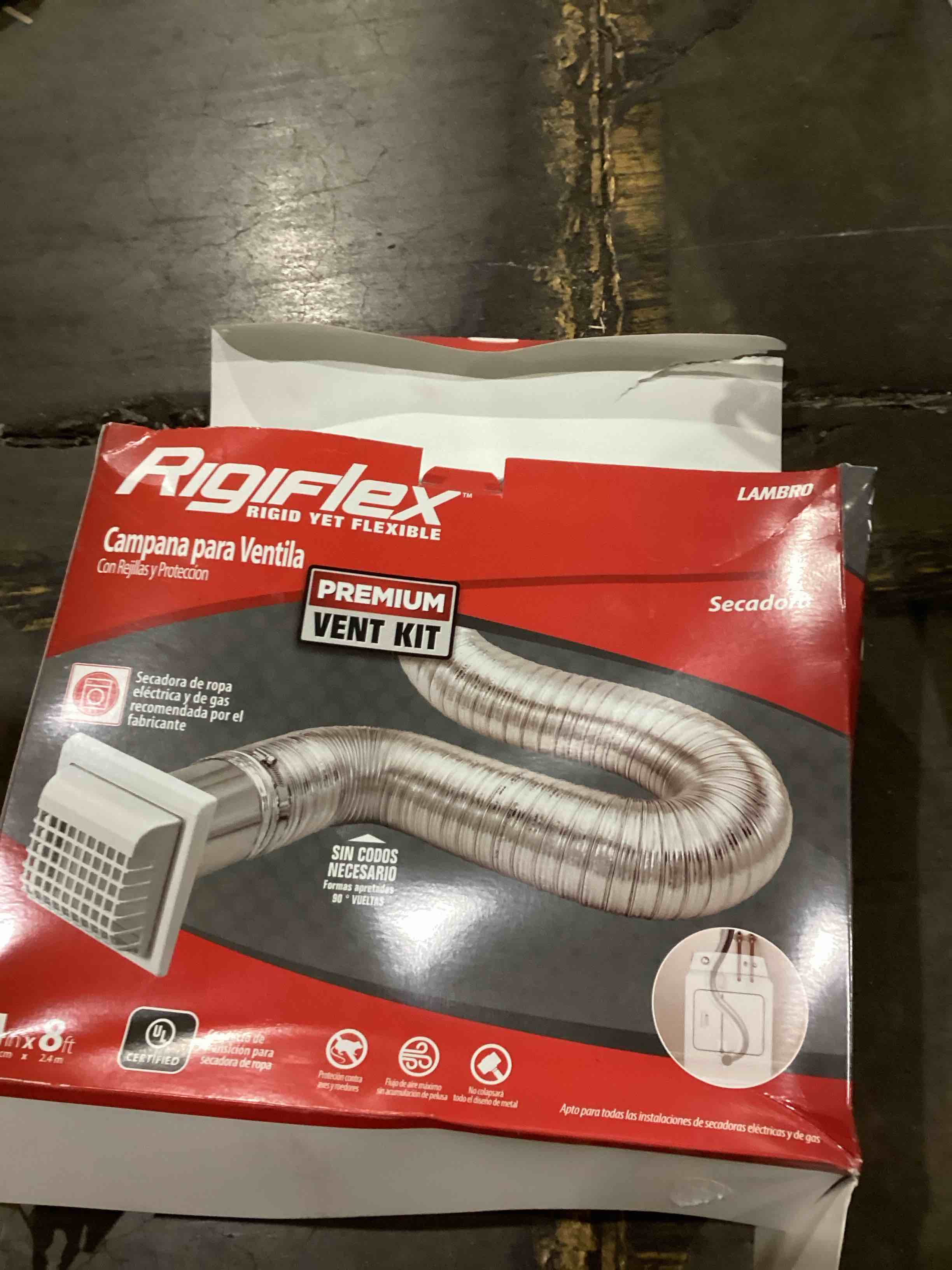 Homewerks HW481-UL181 Wall Vent Duct Kit for Exhaust Fan Made in USA ...