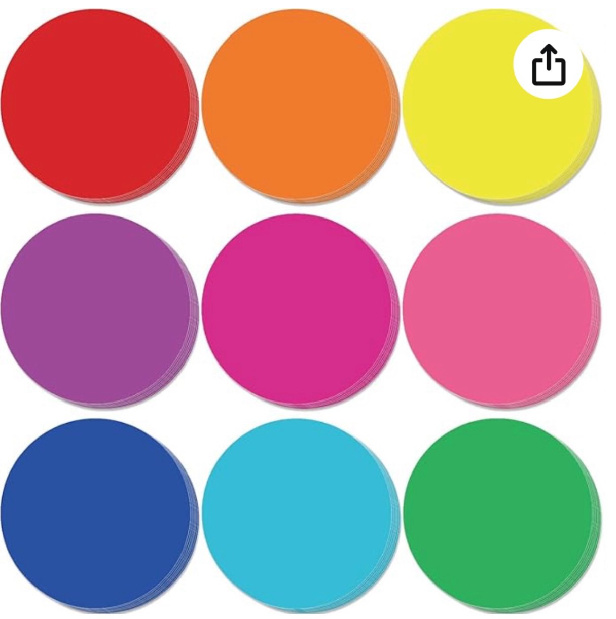 108 Pcs Circle Cutouts Paper Bulletin Board Decorations Assorted Color ...