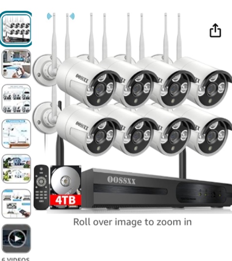 {Dual Antennas for WiFi Enhanced & 60 Days Storage} AI Human Detected 2K 3.0MP Wireless Security ...