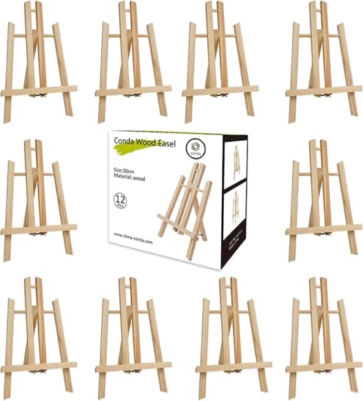 CONDA 12 Pack 11.8" Tabletop Easel, Portable A-Frame Tripod Tabletop ...