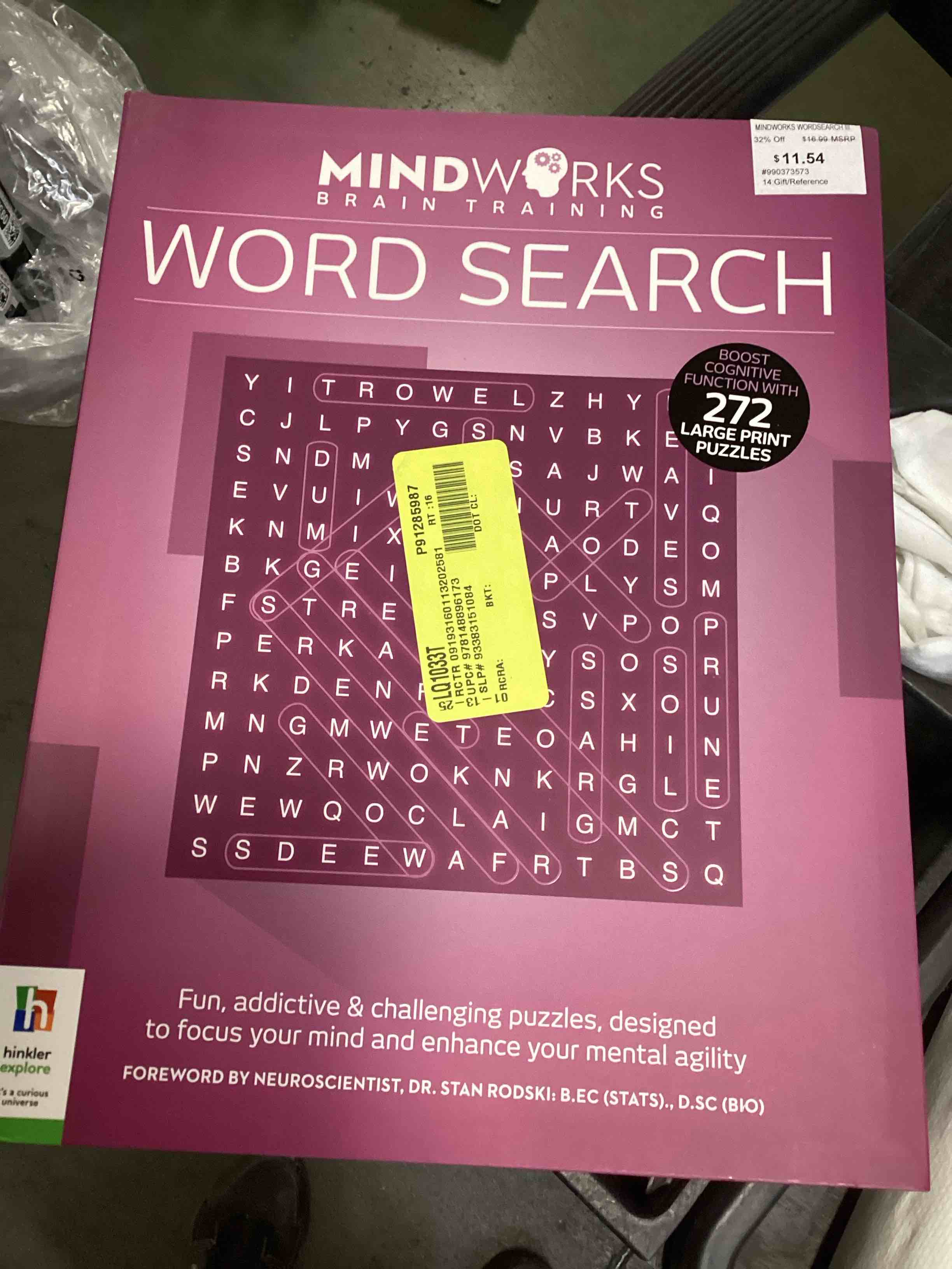 Mindworks Brain Training Word Search, Paperback