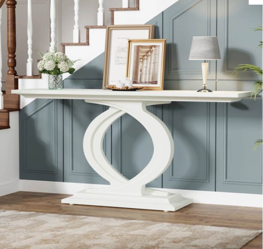 (Incomplete missing pieces)59" Console Table, Wood Narrow Sofa Table ...