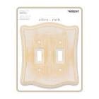 allen + roth 2-Gang Standard Size Distressed White Wood Indoor Toggle ...