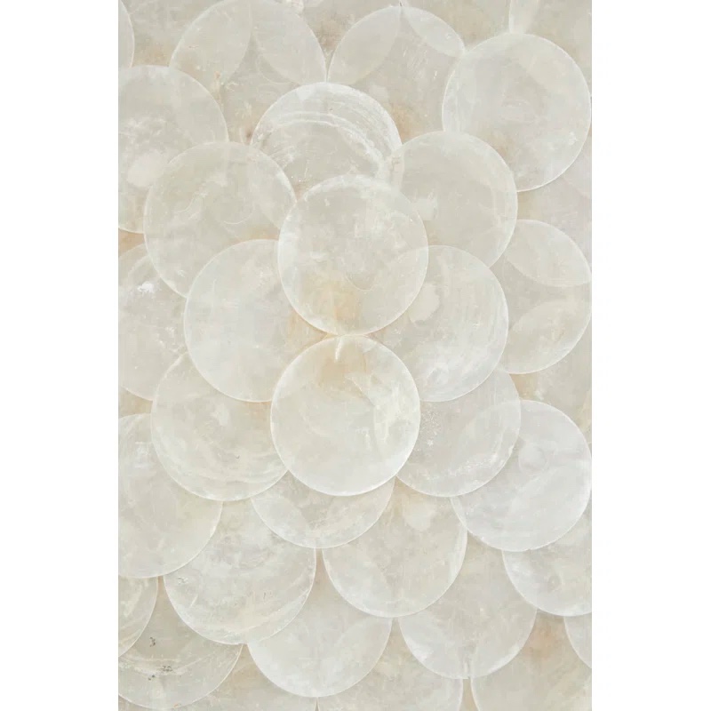 2 Piece Cream Shell Handmade Overlapping Shells Geometric Shadow Box ...