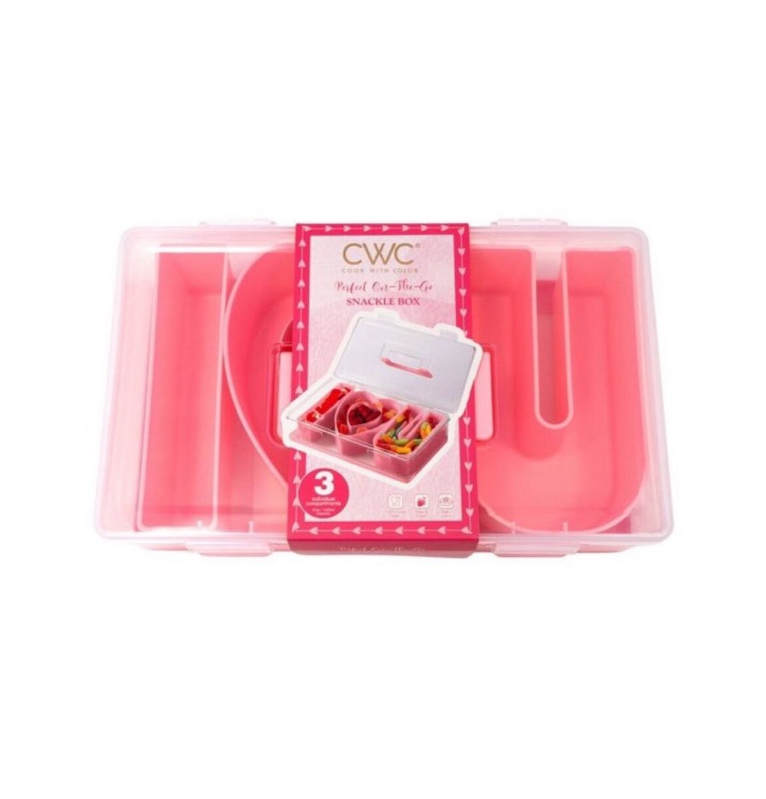 Cook With Color Valentine LOVE Snack Box pink