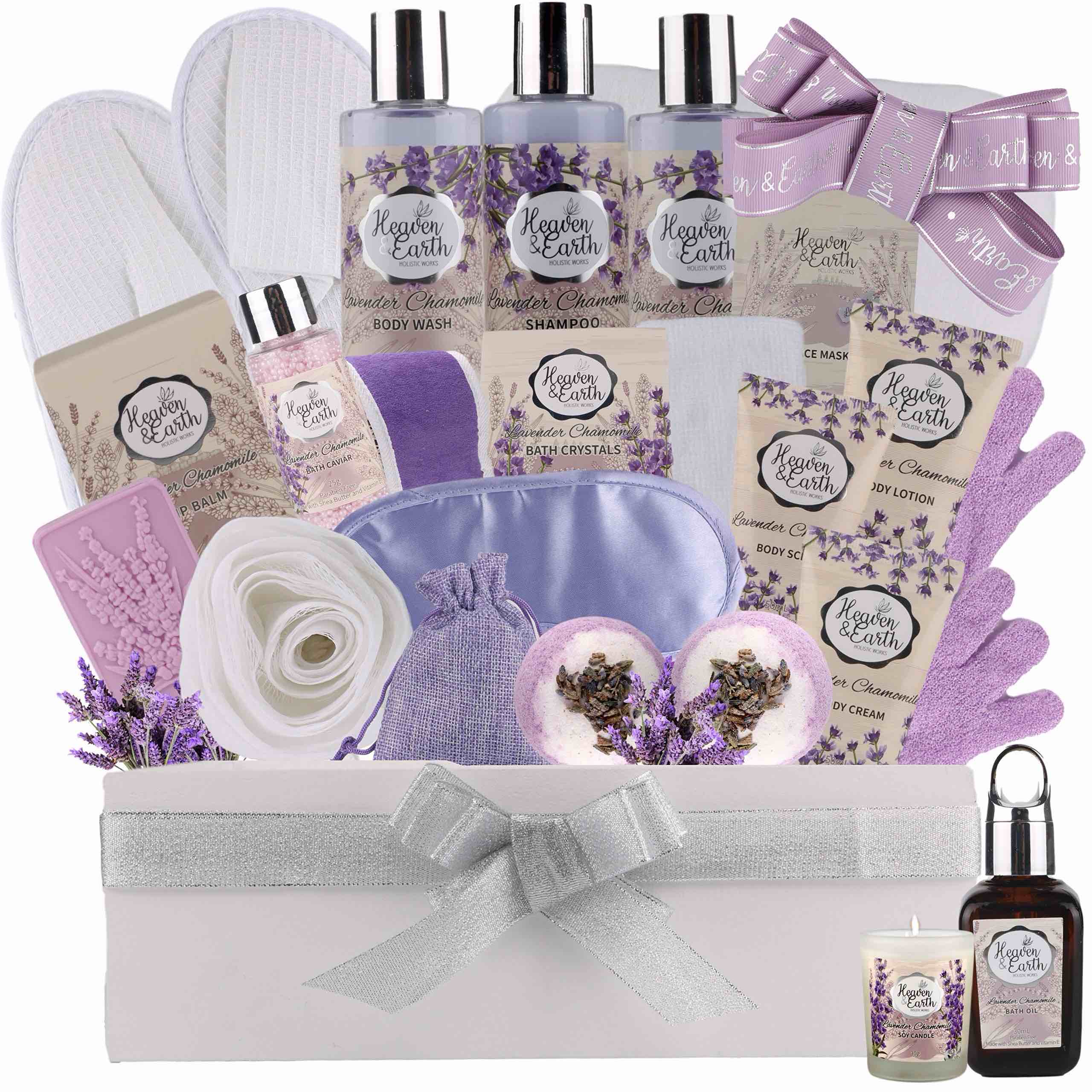 Christmas Gift Baskets for Women Spa Day! Natural Lavender Chamomile ...