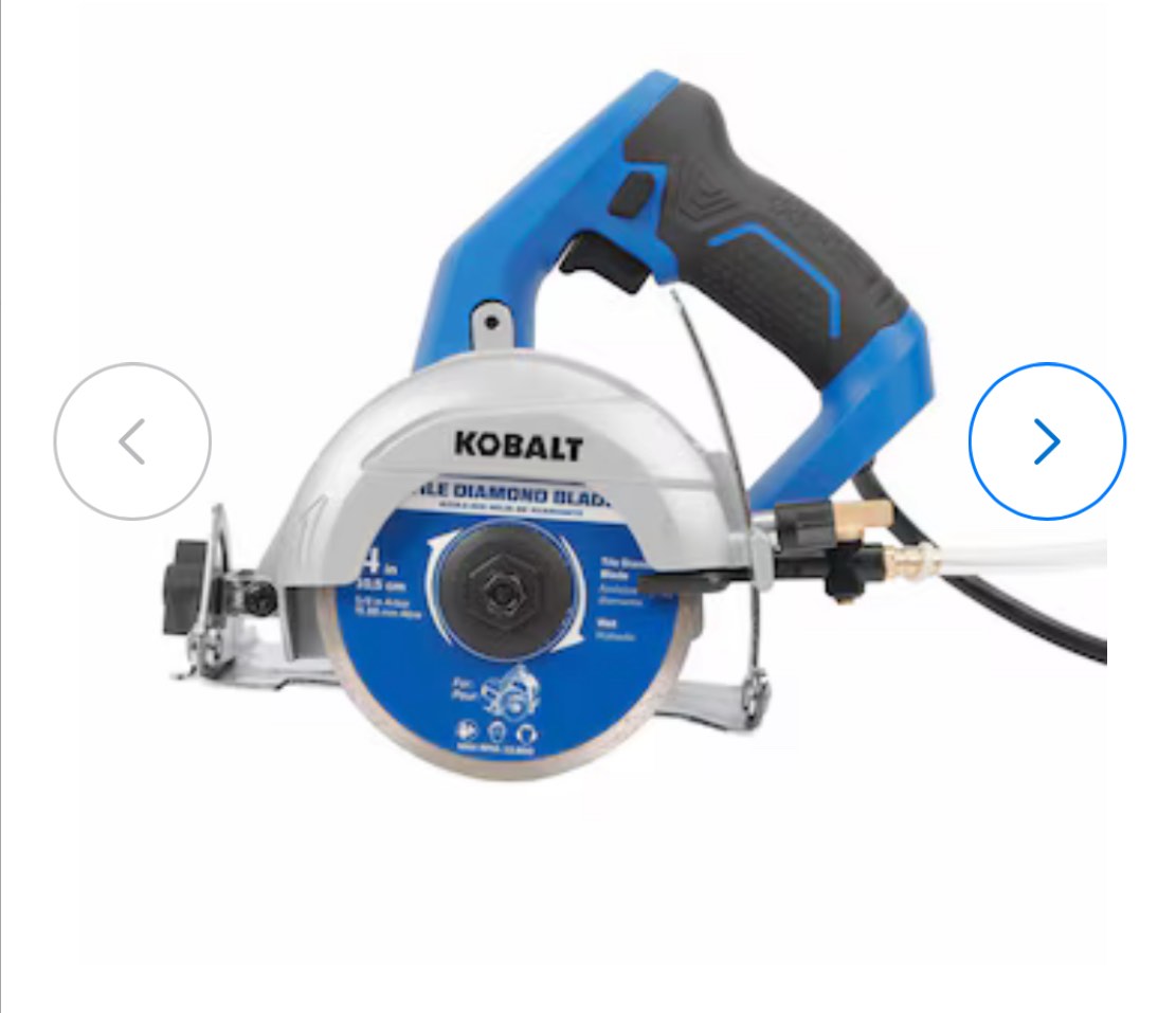 New In Box Kobalt 59207 4" blade Handheld Tile Saw