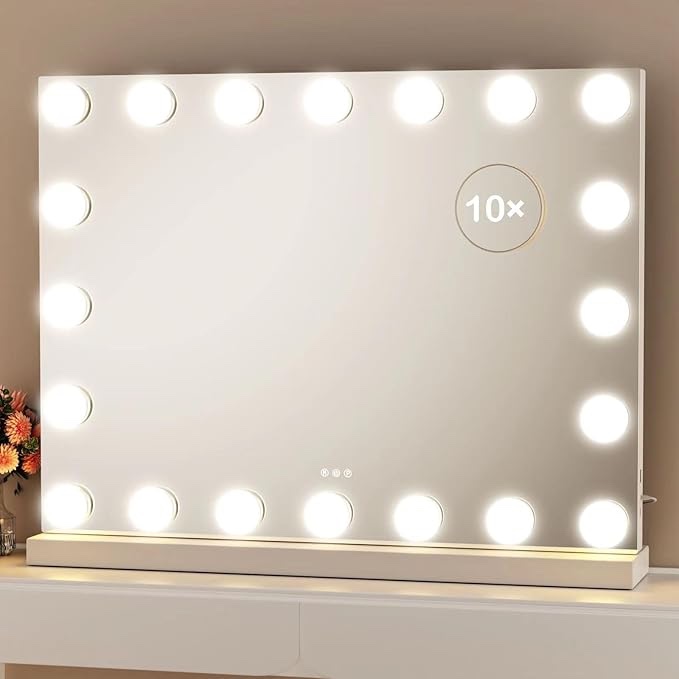 22.8X18.5 Vanity Mirror with Makeup Lights, Lighted Mirror with USB ...