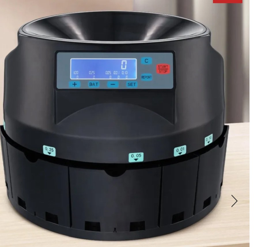 VEVOR 1550 USD Coin Sorter Coin Counter Wrapper and Roller 300 Coins ...