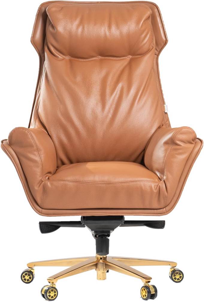 Kinnls Austin Genuine Leather Office Chair,Upholstered Executive Office ...