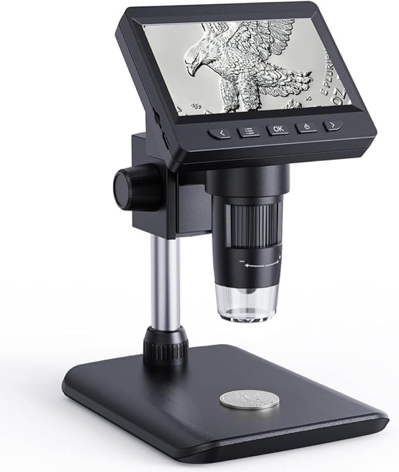 Microscope-Aopick LCD Digital Microscope 1000X, 1080P Coin Magnifier ...