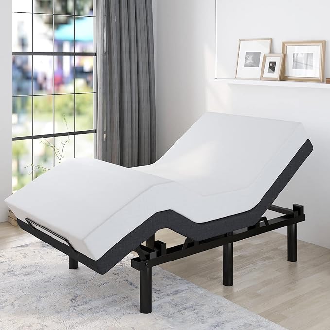 Allewie FULL Size Adjustable Bed Frame with 1.0 Generation Motor ...
