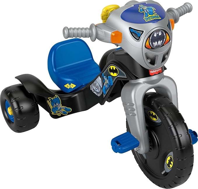 Fisher-Price Toddler Tricycle DC Super Friends Batman Lights & Sounds ...