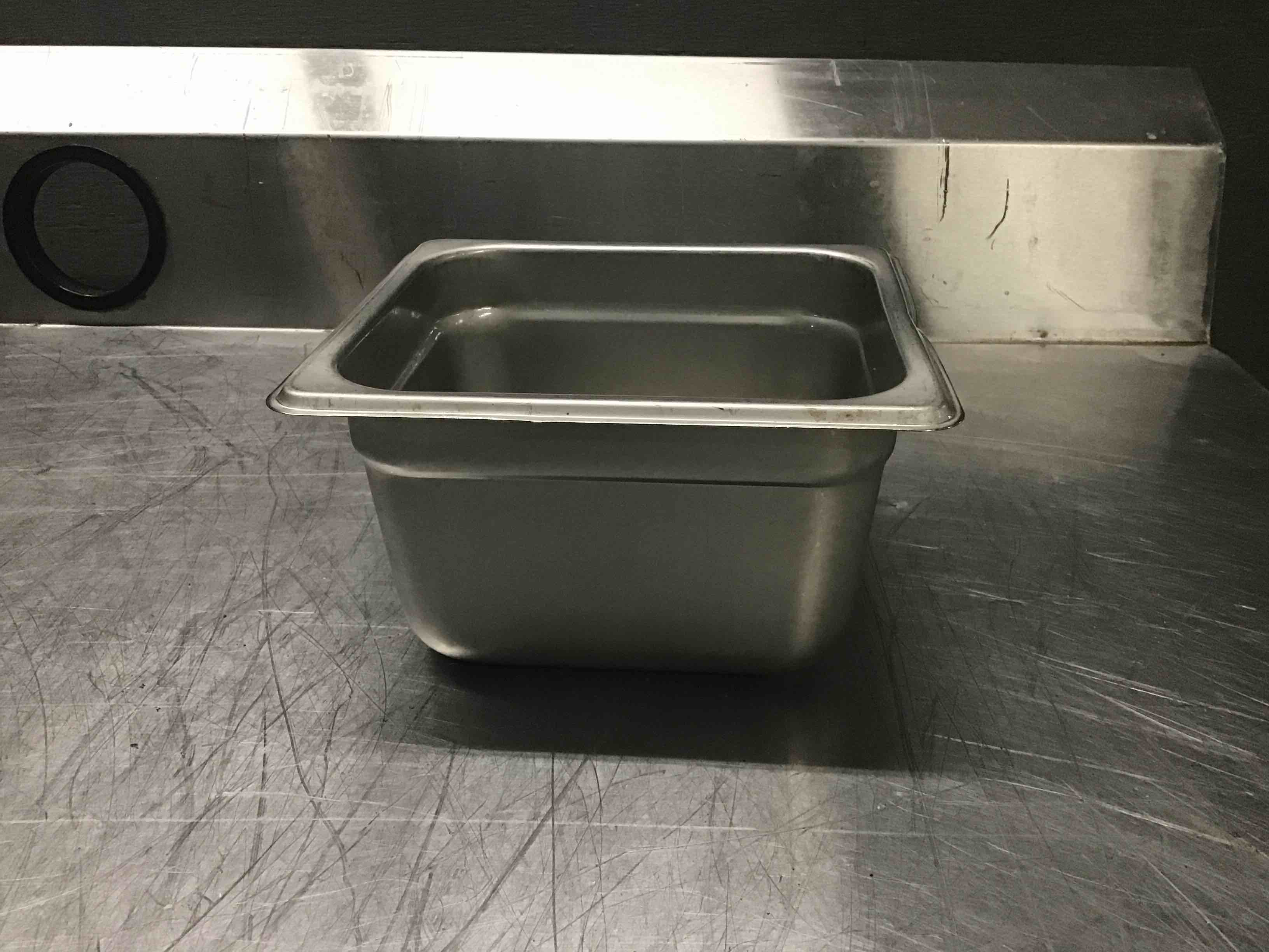 Stainless Steel 4 Inch Deep One Sixth Size Insert Pans