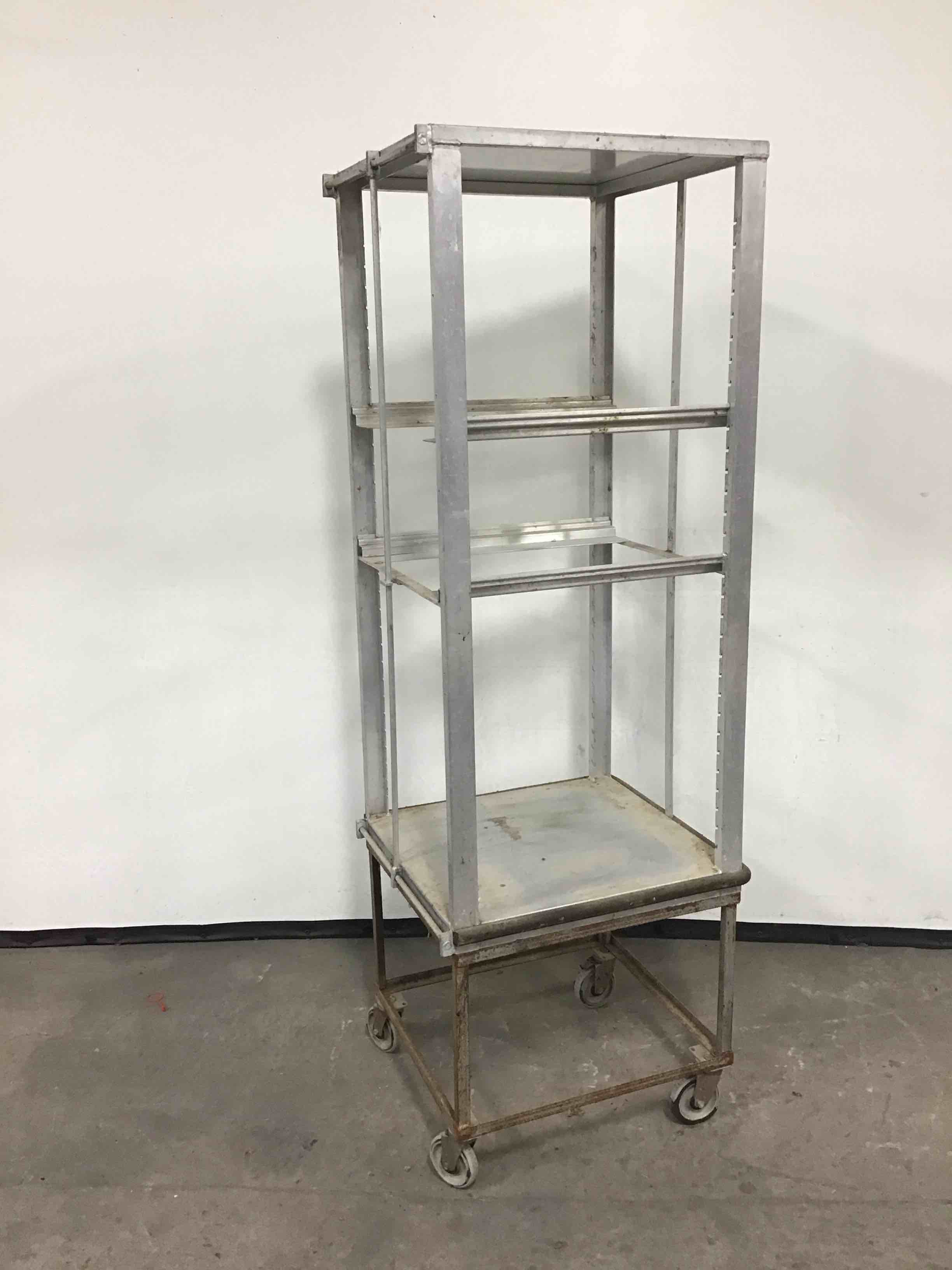 3 TIER BREAD RACK ON CASTERS