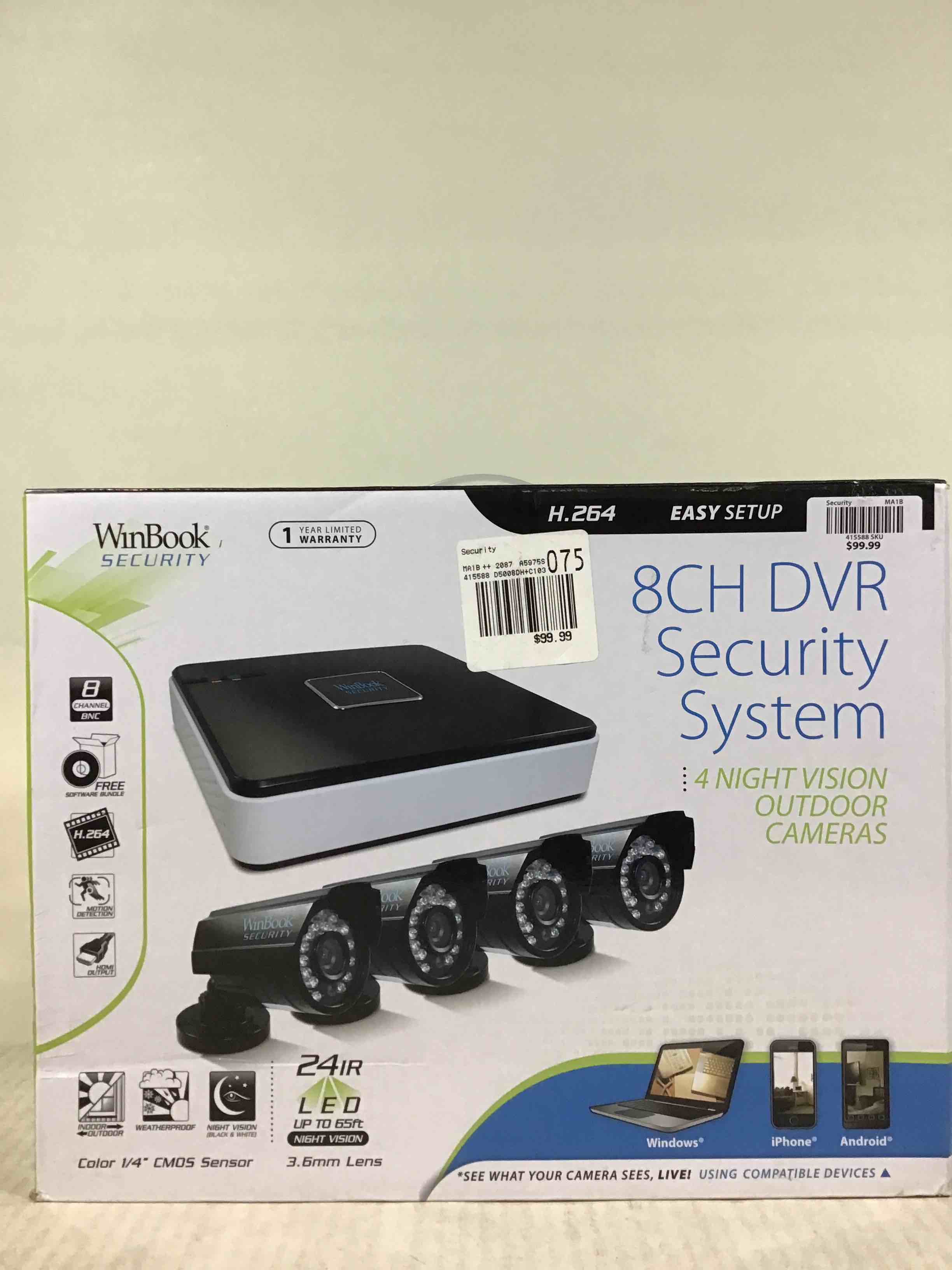 WinBook 8CH DVR Security System