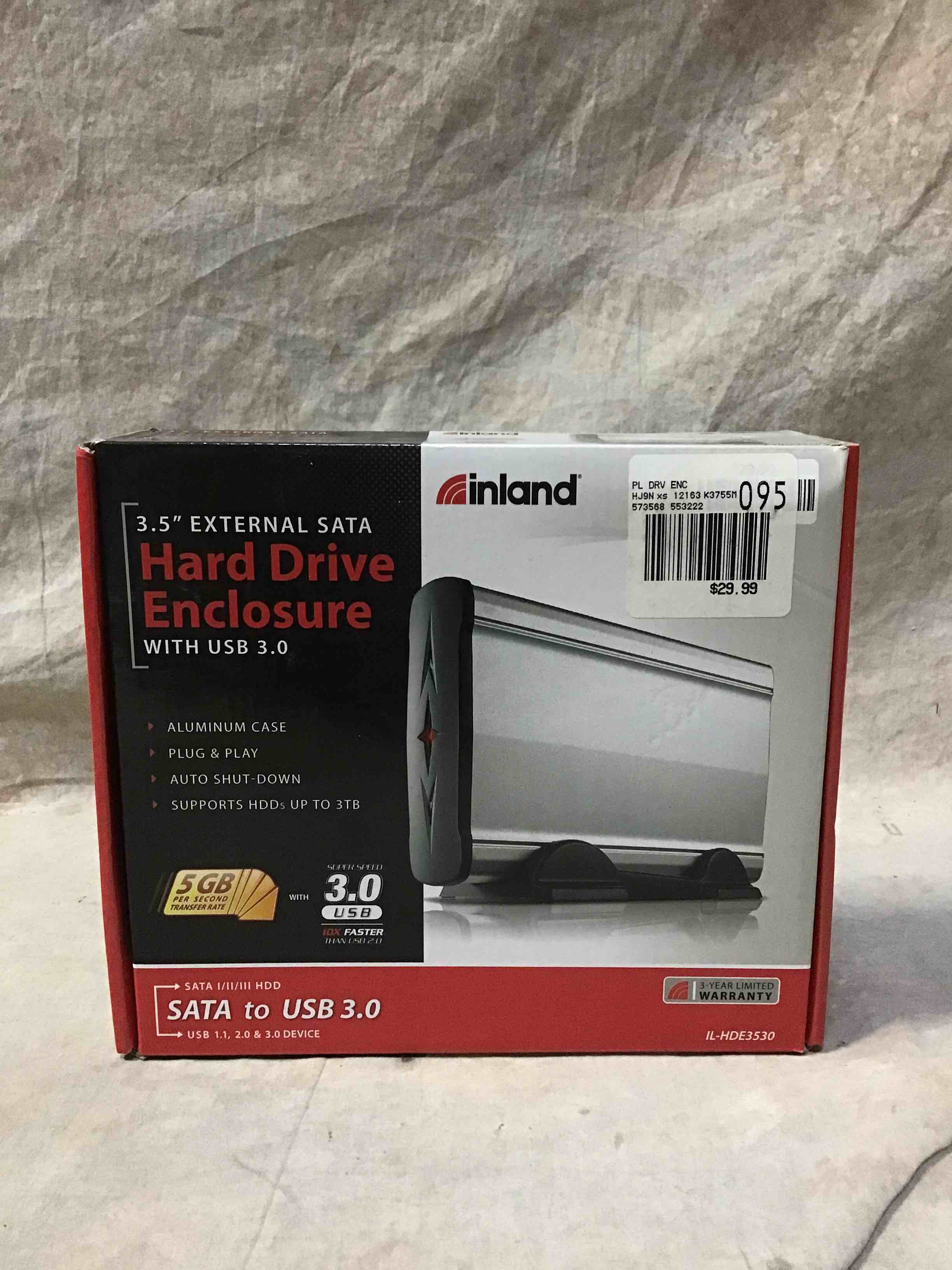 Inland 3.5” Hard Drive Aluminum Case