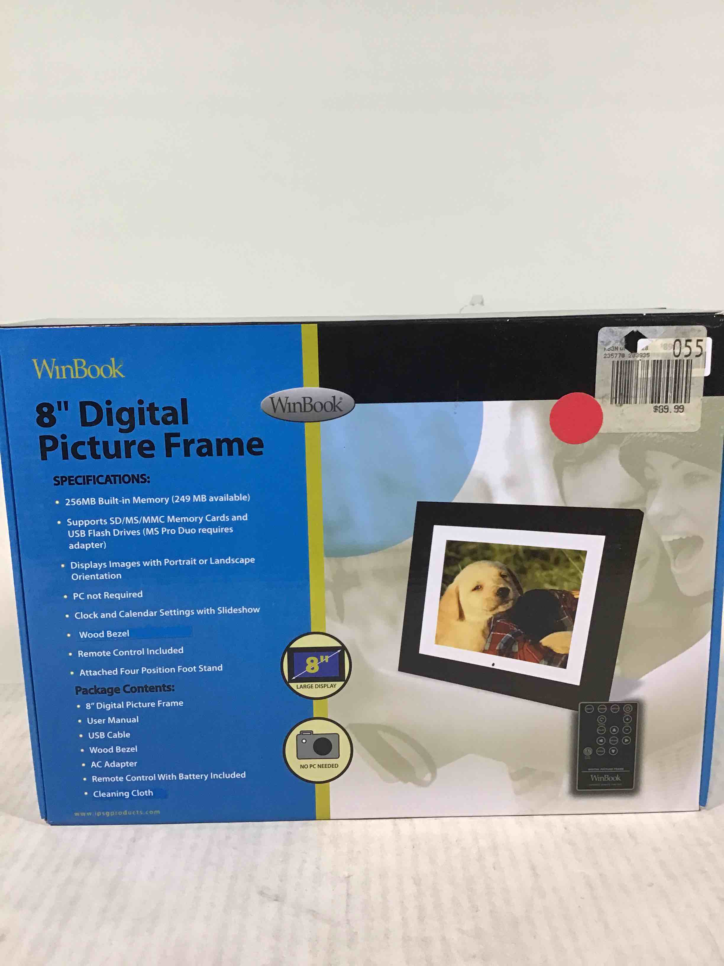 WinBook 8” Digital Picture Frame