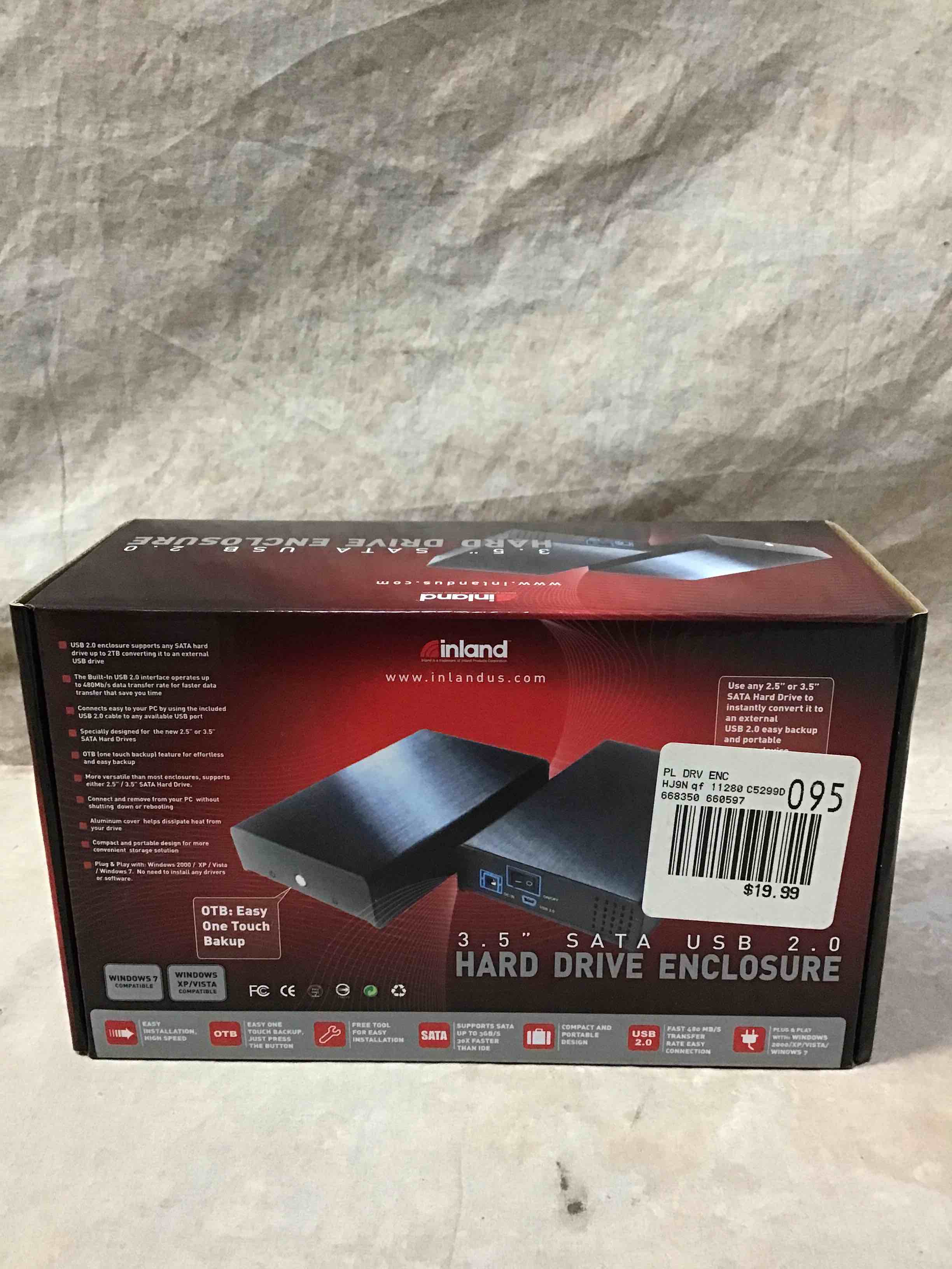 Inland 3.5” Hard Drive Enclosure