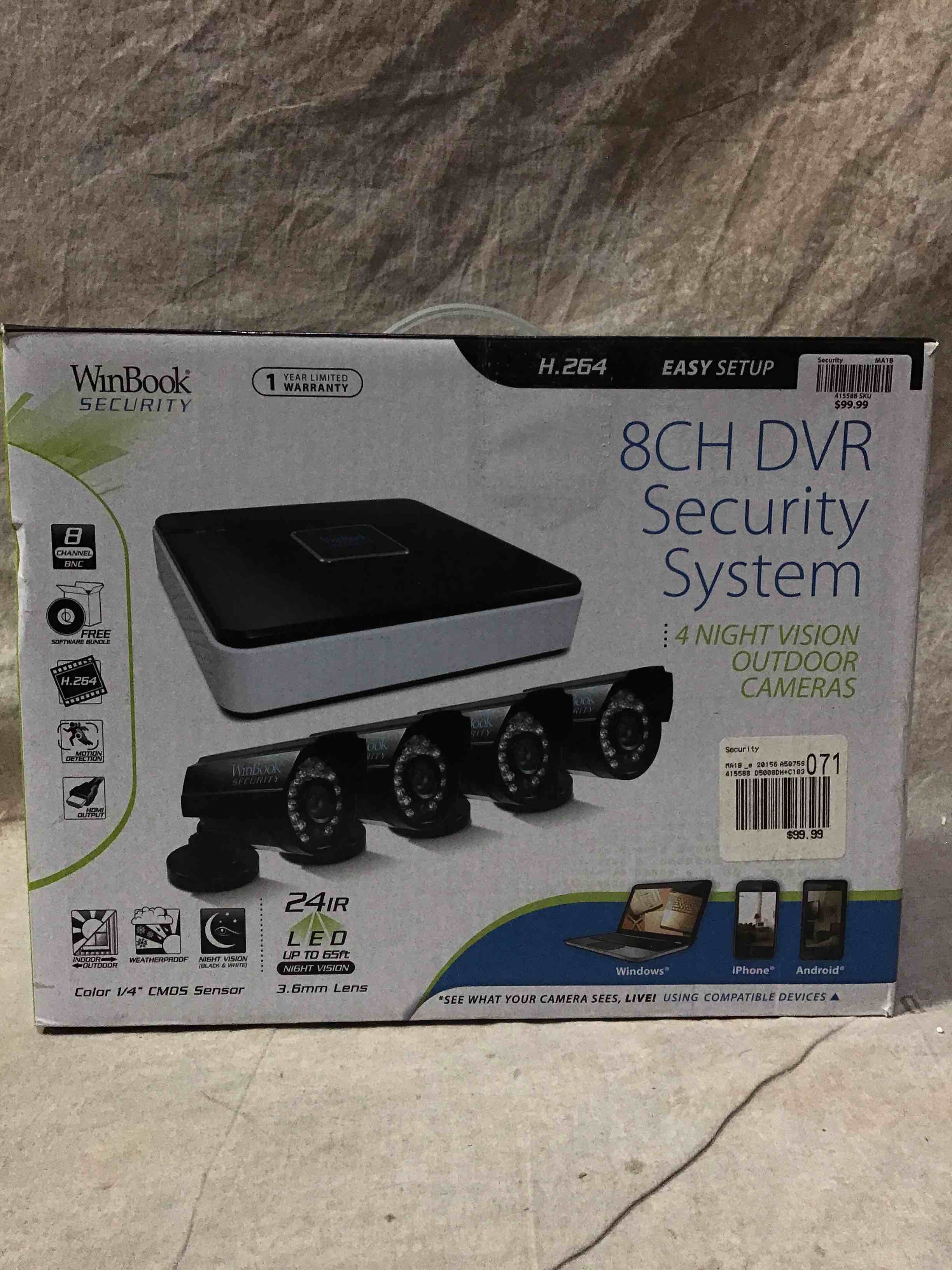 WinBook Security 8CH DVR Security System