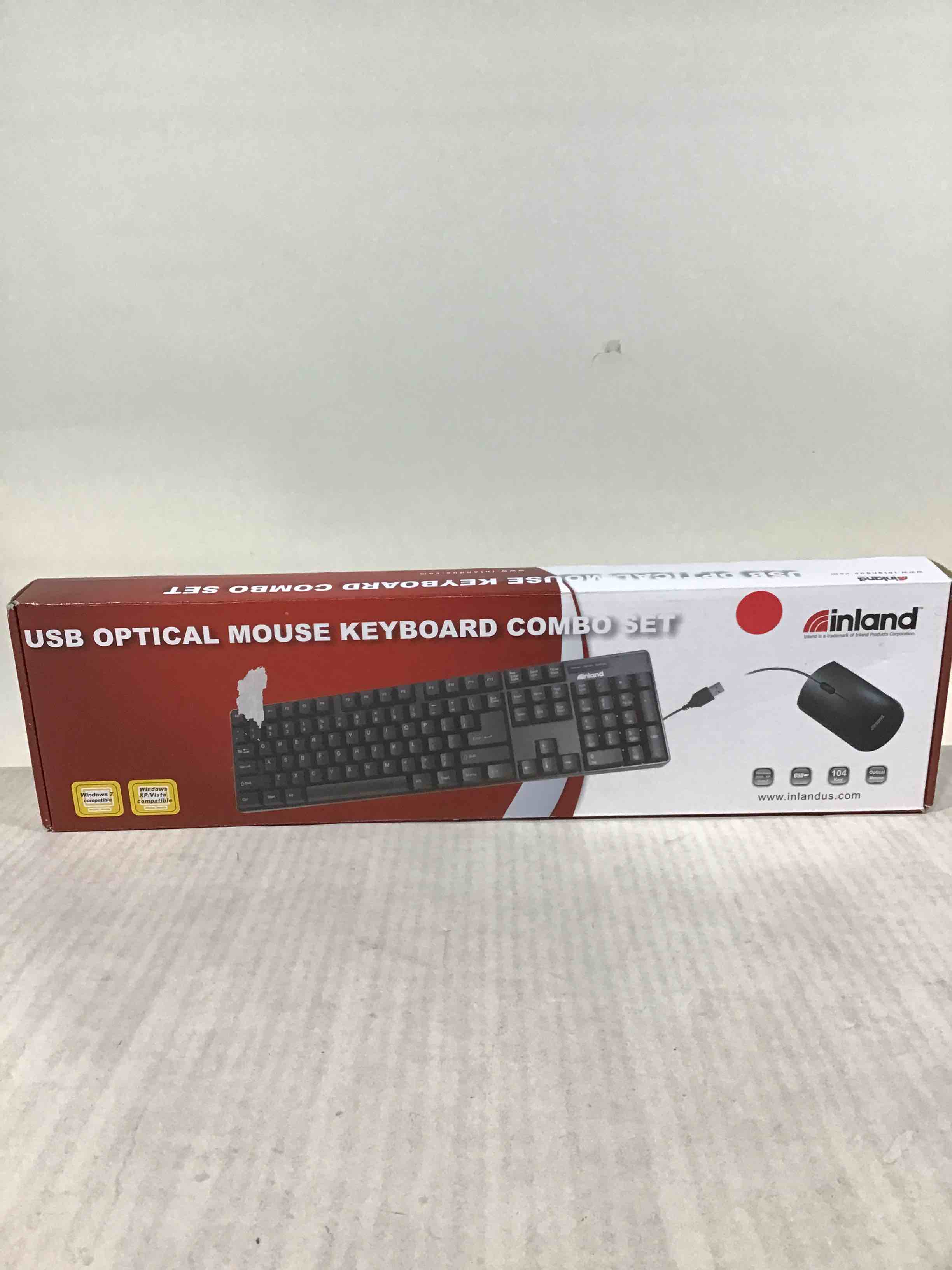 Inland USB Optical Mouse & Keyboard Combo Set