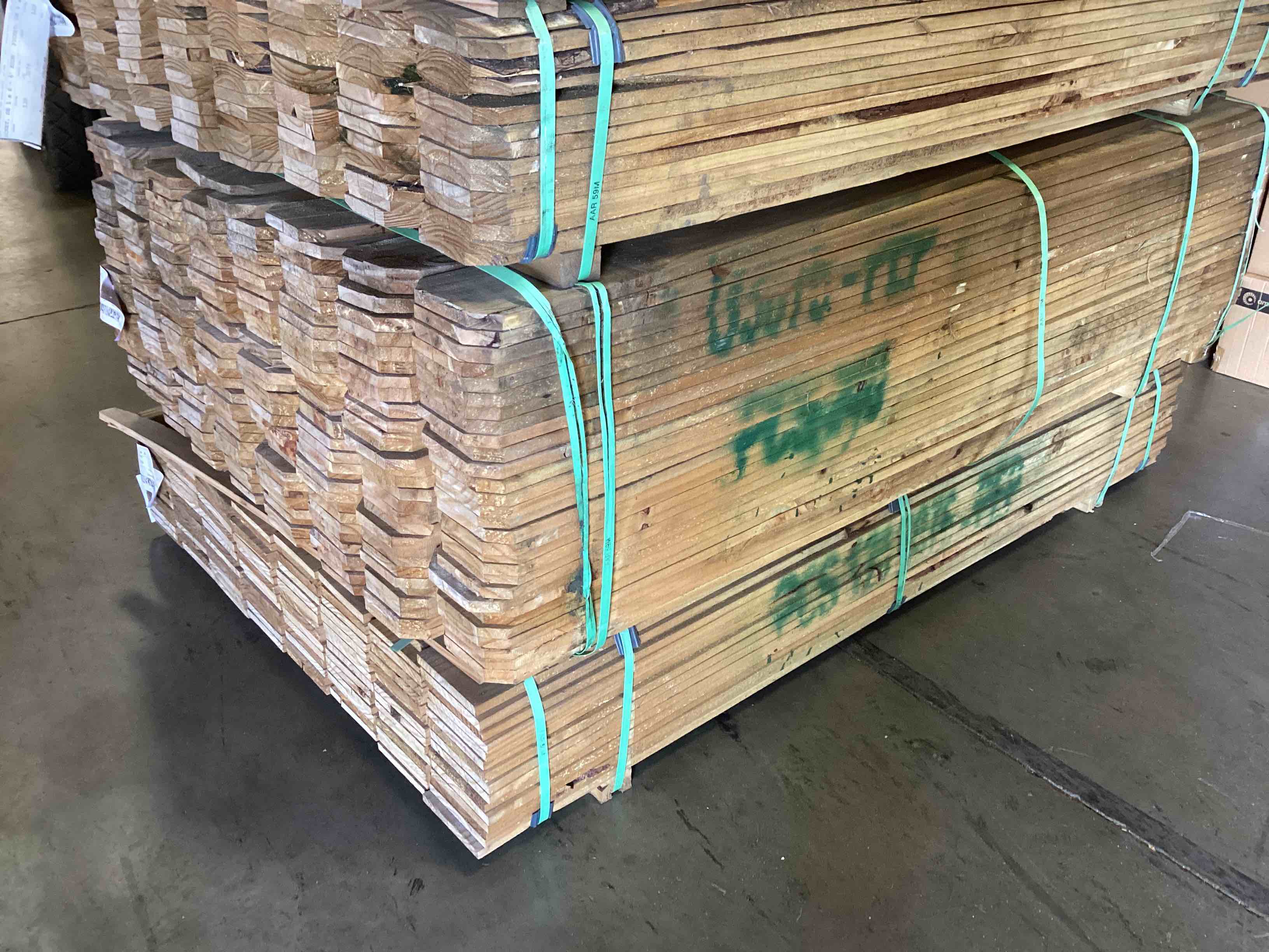 240 1 x 6 x 6 dogeared, treated fence, pickets, your b.i.d. per picket