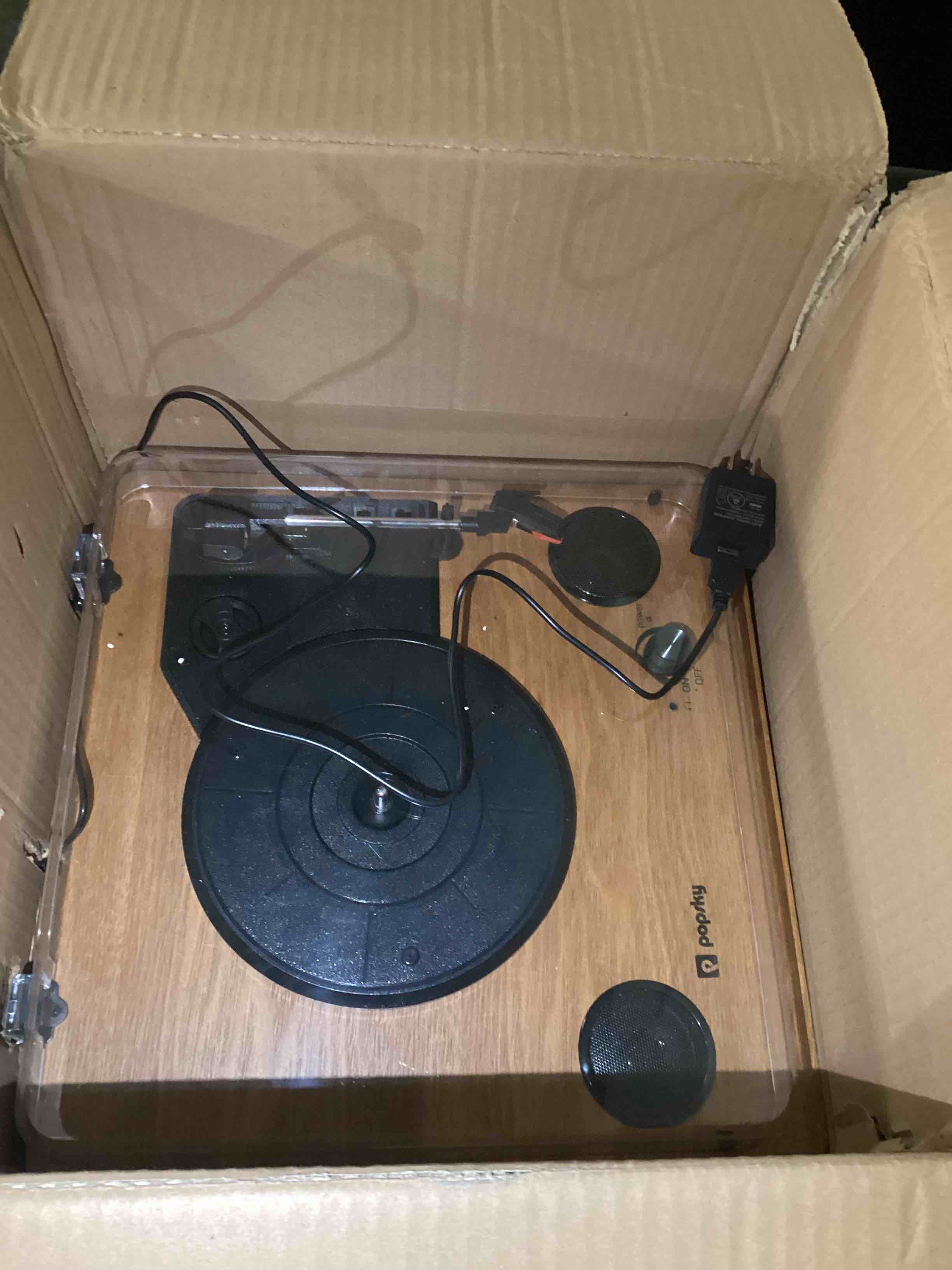 Vosterio Bluetooth Record Player, 3-Speed Belt-Driven Turntable with ...