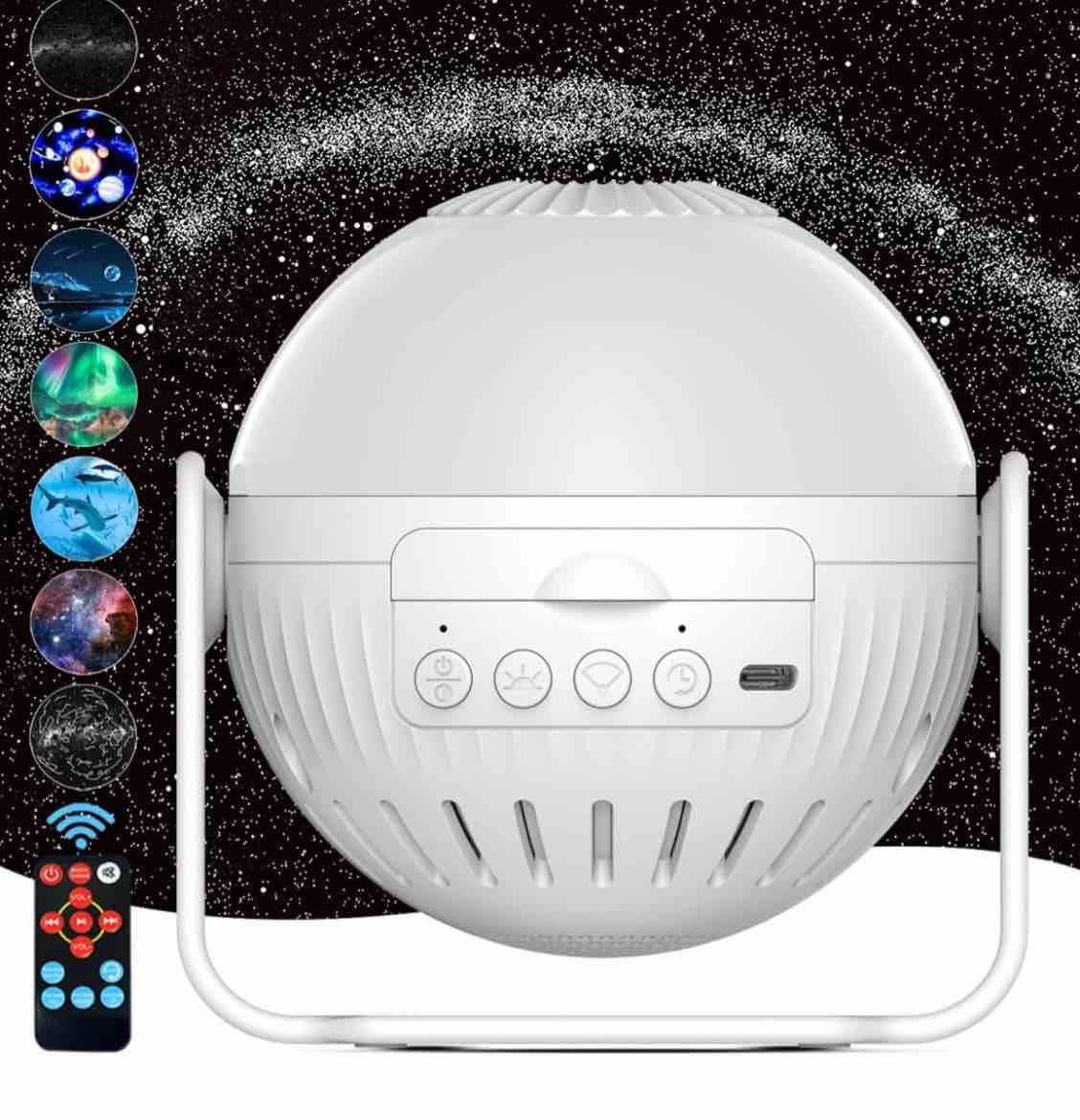 Night Light Projector - Rechargeable, USB, Bluetooth