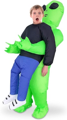 Camlinbo Halloween Inflatable Alien Costume for Kids Boys Girl Alien ...