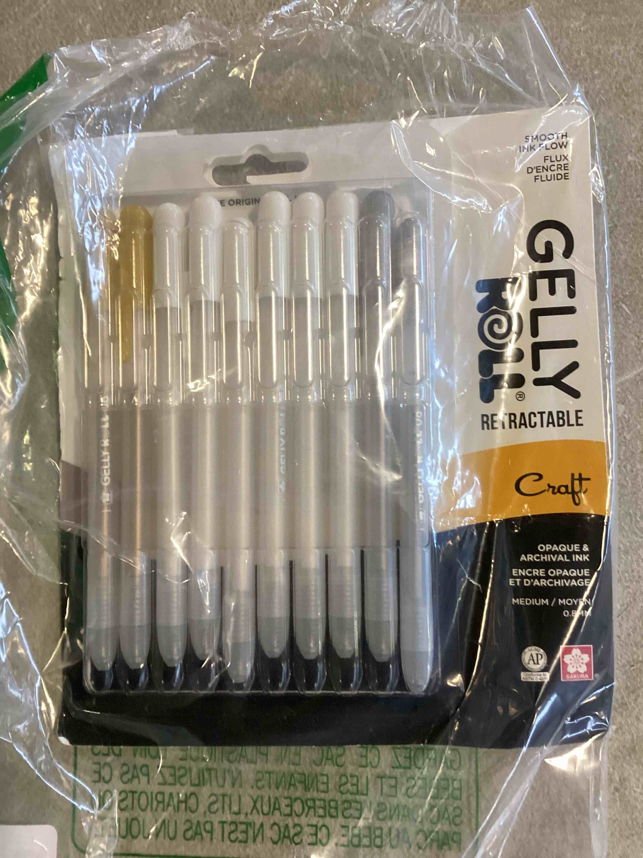 SAKURA Gelly Roll Retractable Gel Pens Colored - Opaque Color Set ...