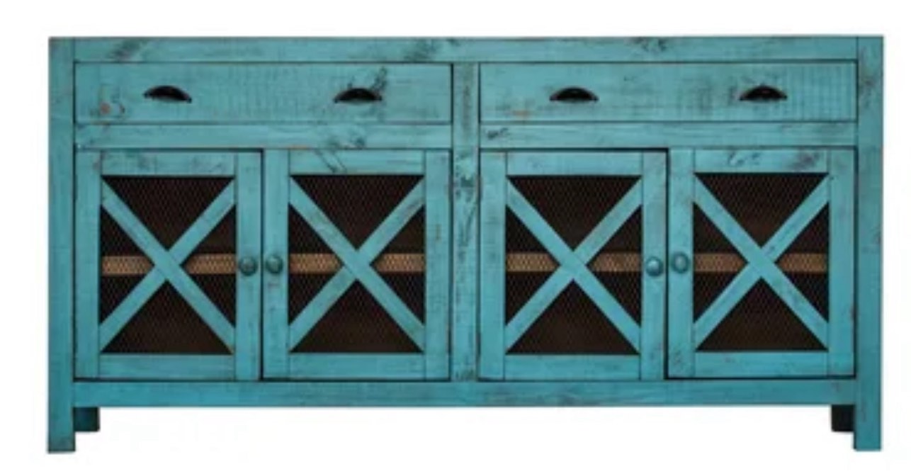 Longshore Tides Goncalves 70 Console Table Color: Turquoise