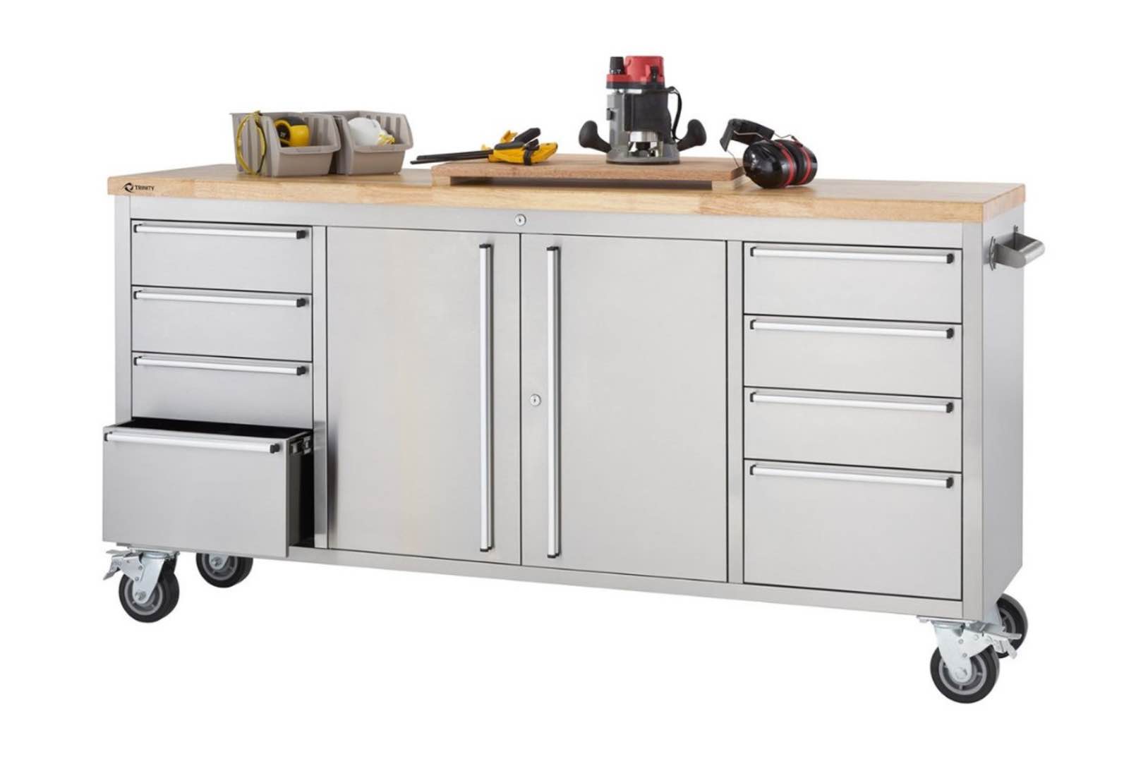 TRINITY | 72x19 | Stainless Steel Rolling Workbench