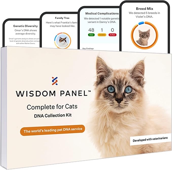 Wisdom Panel Complete: Comprehensive Cat DNA Test kit for 45 Health ...