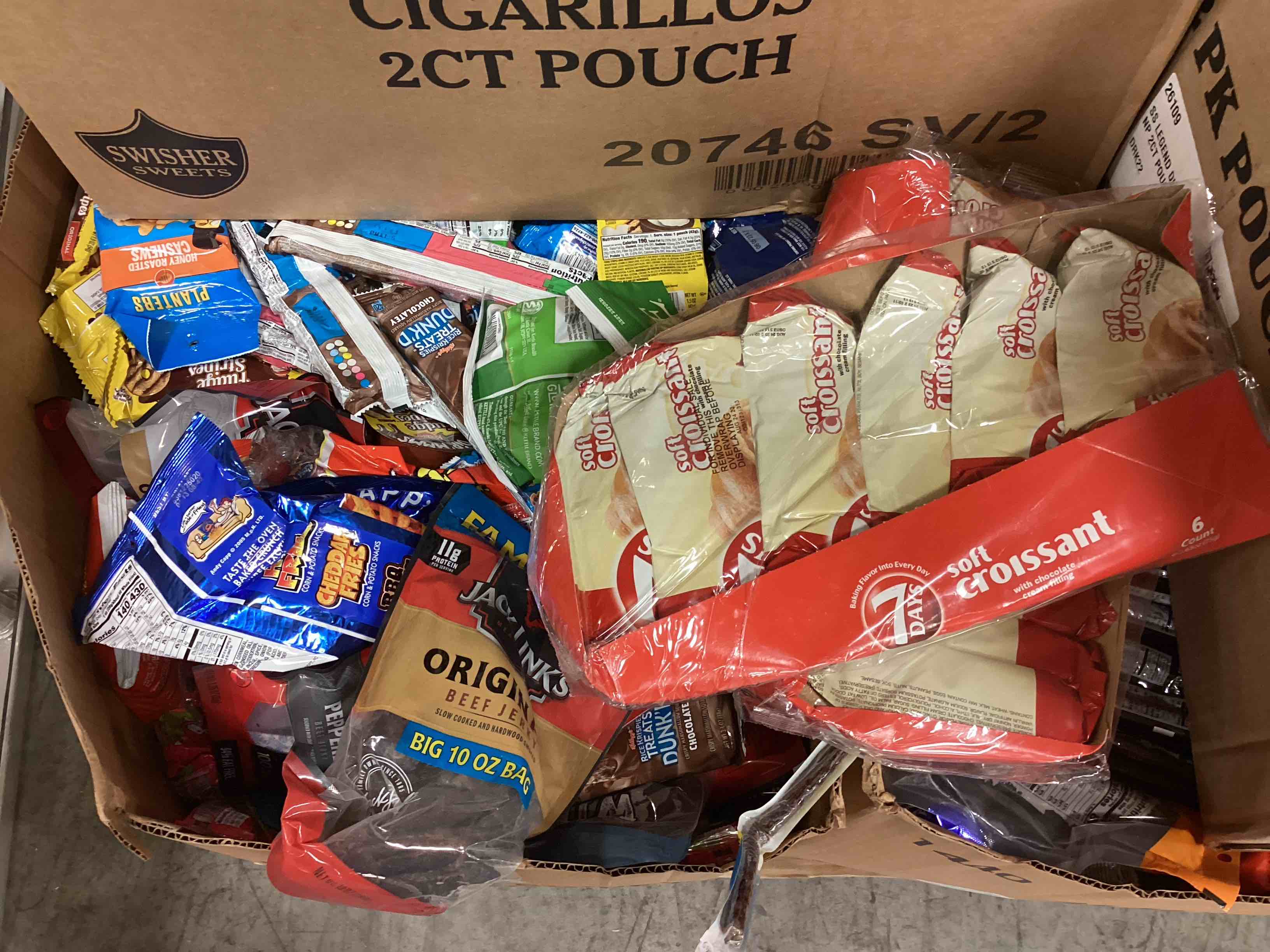 pallet lot assorted candies and snacks