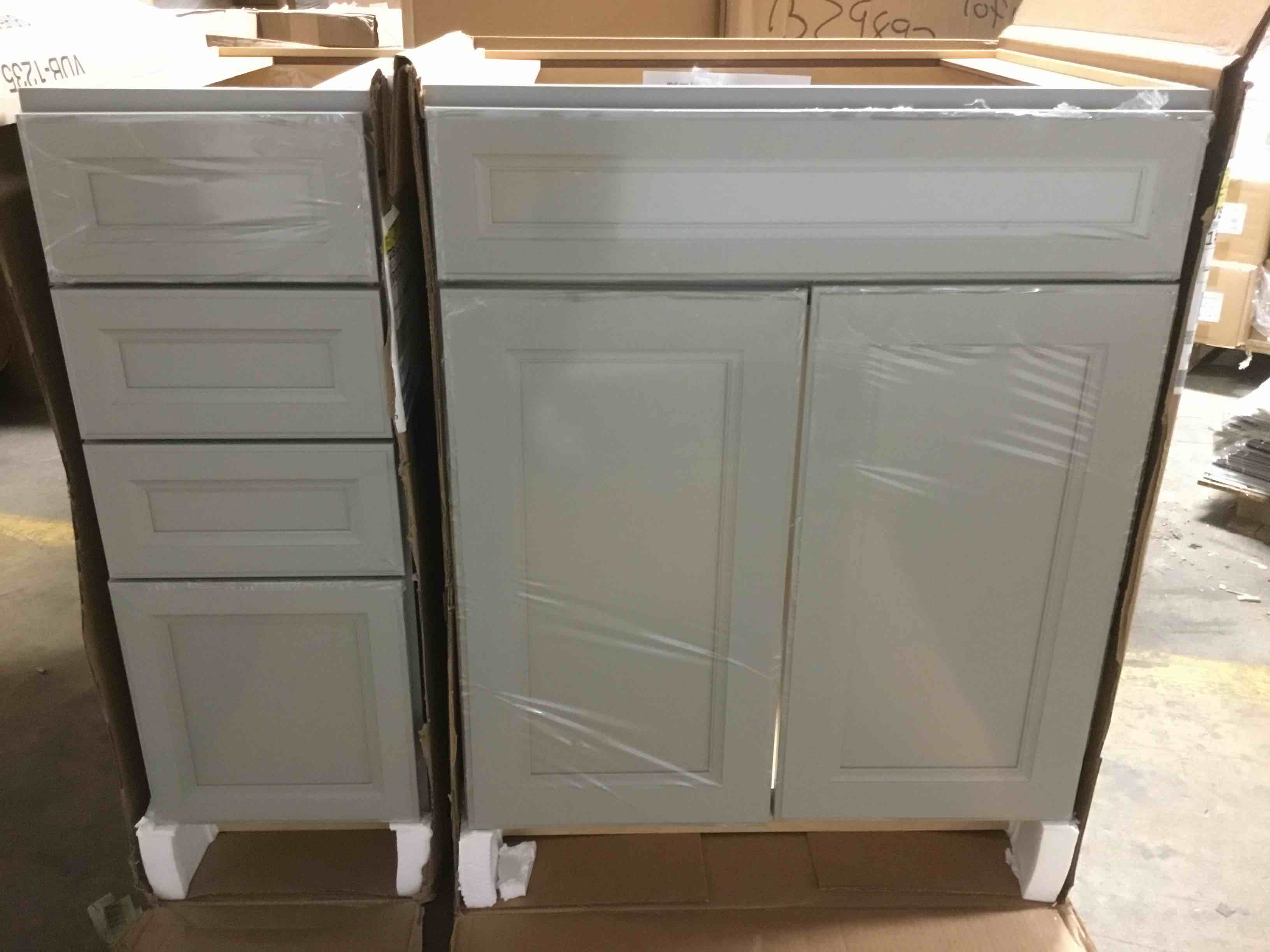 wolf signature bathroom collection in lunar finish 2 piece vanity set