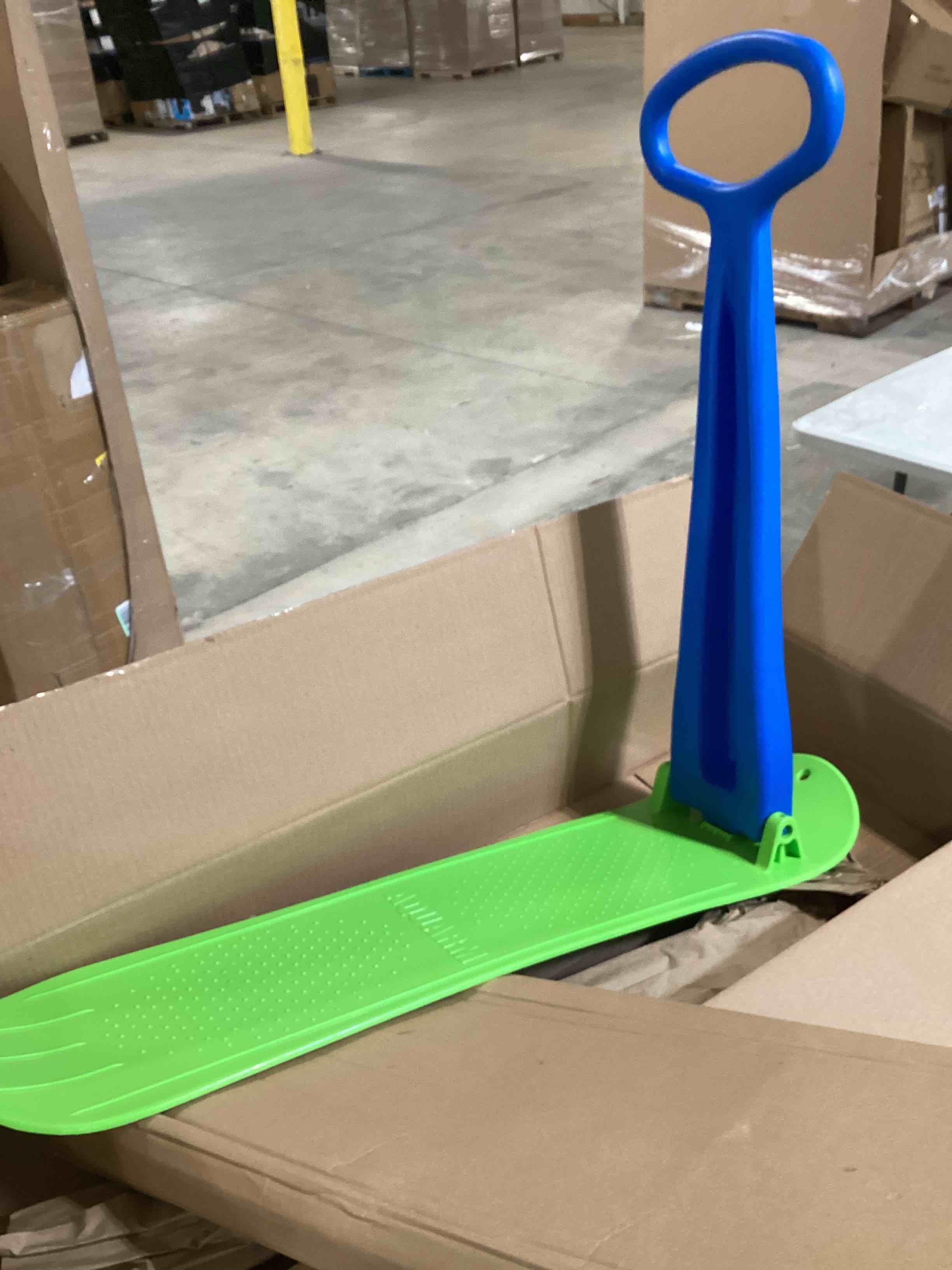 Goplus Ski Scooter Fold-up Snowboard, Snow Scooter W/ Grip Handle ...