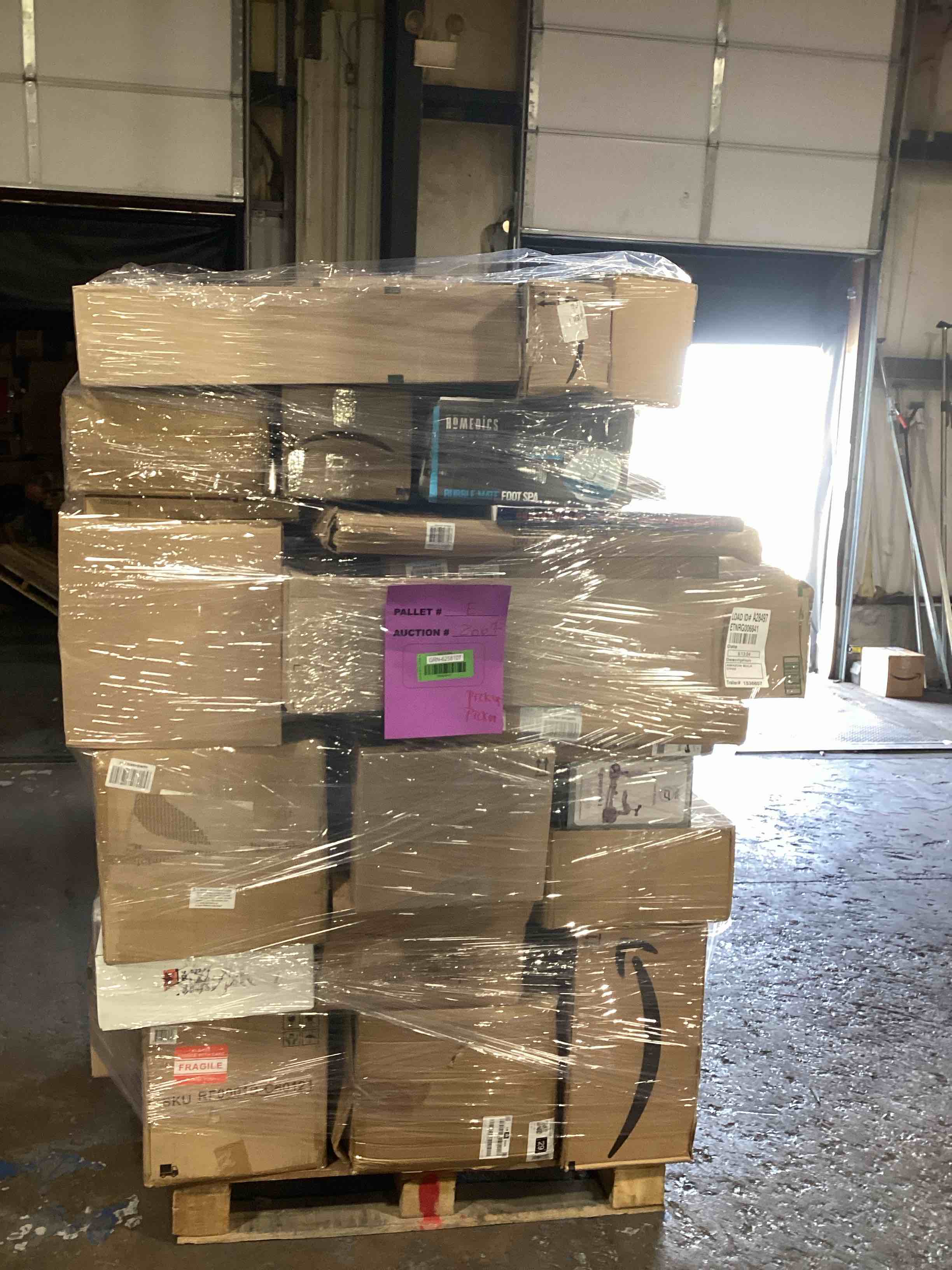 E1 skid pallet boxes surprise. ( good condition or As Is ) 30 items or more