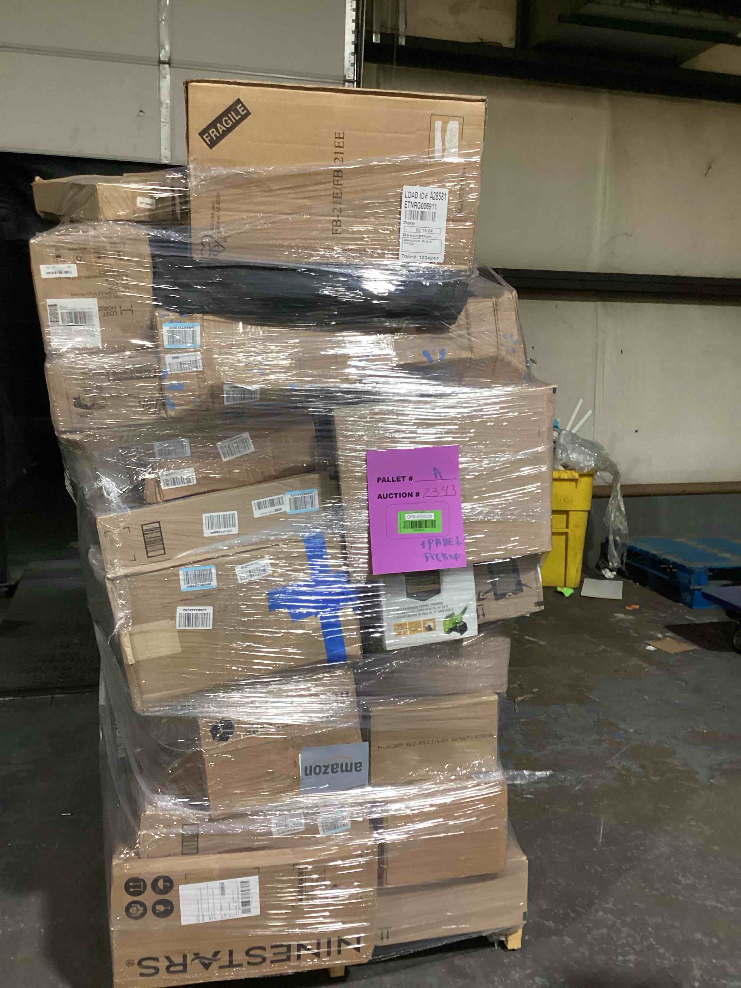 A 1 skid pallet boxes surprise. ( good condition or As is) 30 items or more