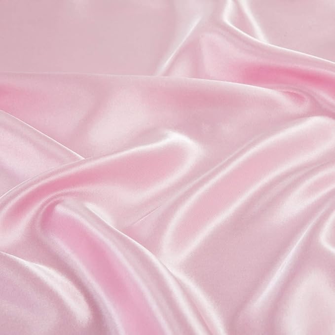 Satin Sheets Twin Size Silky Smooth Pink Satin Sheet Set with Deep ...