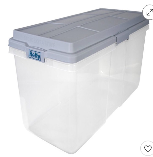 6 pack Hefty 113qt Hi-Rise Clear Tub