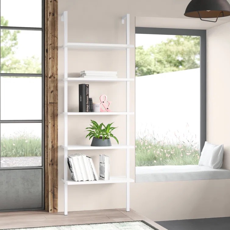 Flythe 70.9" H x 23.6" W Metal Ladder Bookcase