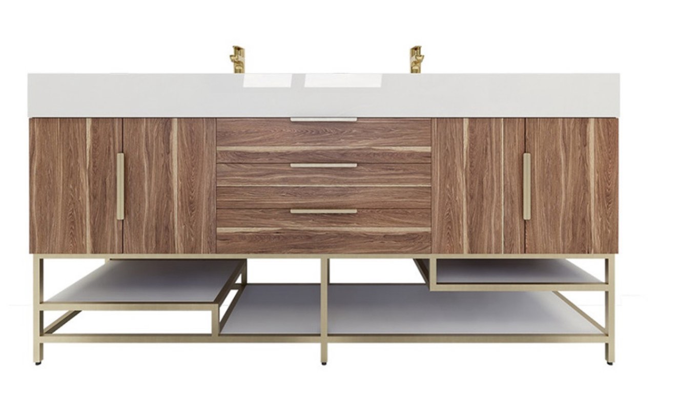 BT001 72’’ Freestanding Vanity with Reinforced Acrylic Sink(incomplete ...