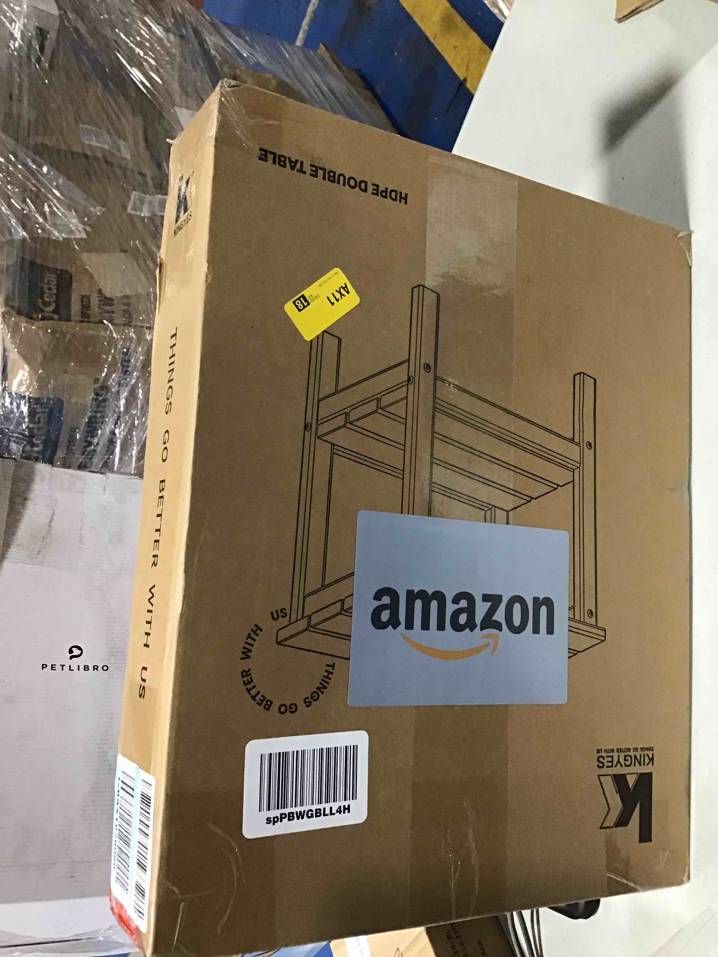 KINGYES Double Side Table, Adirondack End Table- Gray