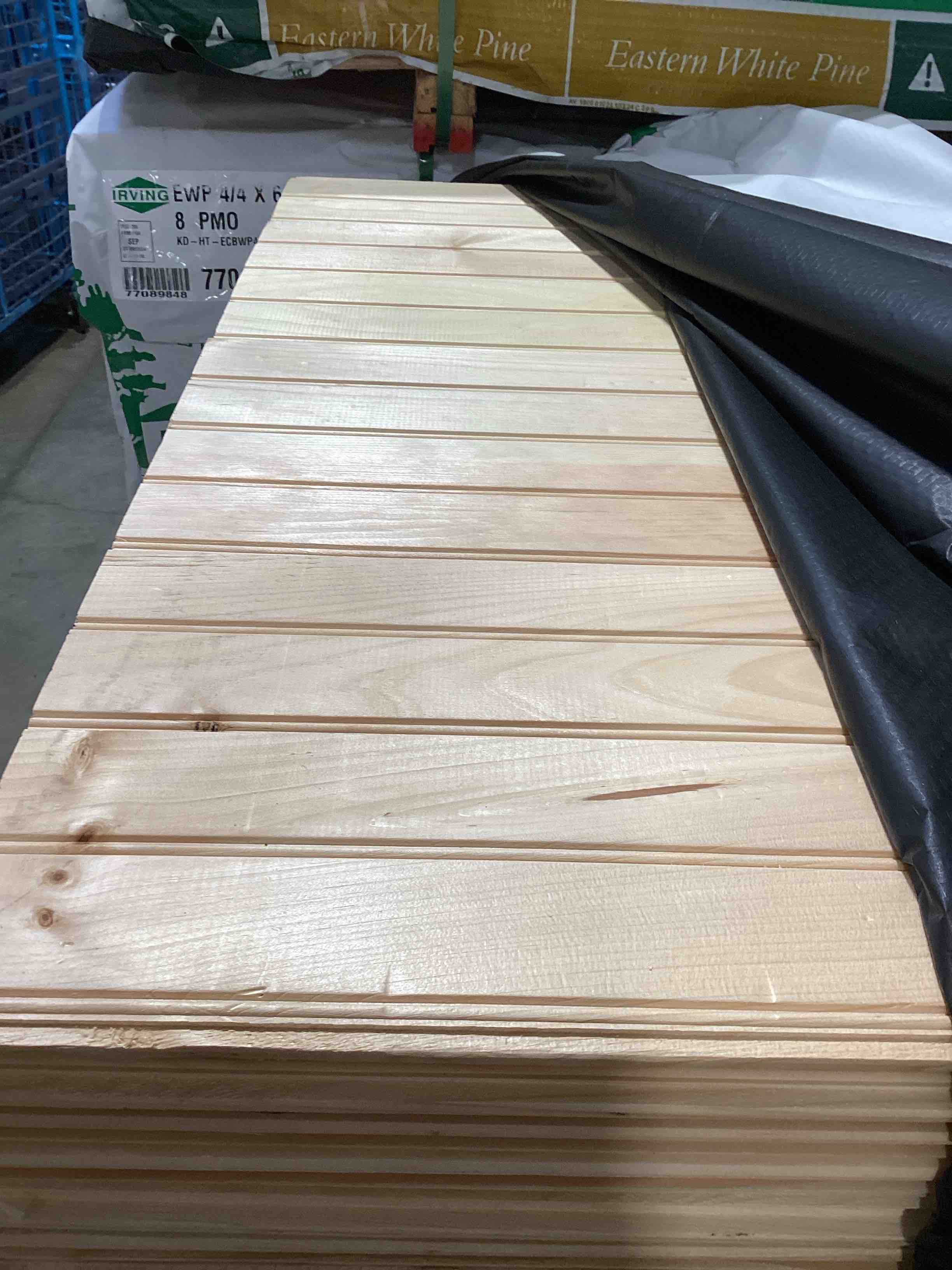 Eastern White Pine 1” x 6” x 6’ Tongue and Groove Wall Paneling ECB/WP4 ...