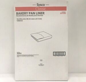 Sysco Disposables Heavy Duty Grease Proof Bakery Pan Liners 16 3/8 X 24 3/8