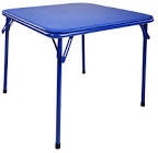 Signature Kids Blue Folding Table, Portable, with Ultra Soft Padded Cushion