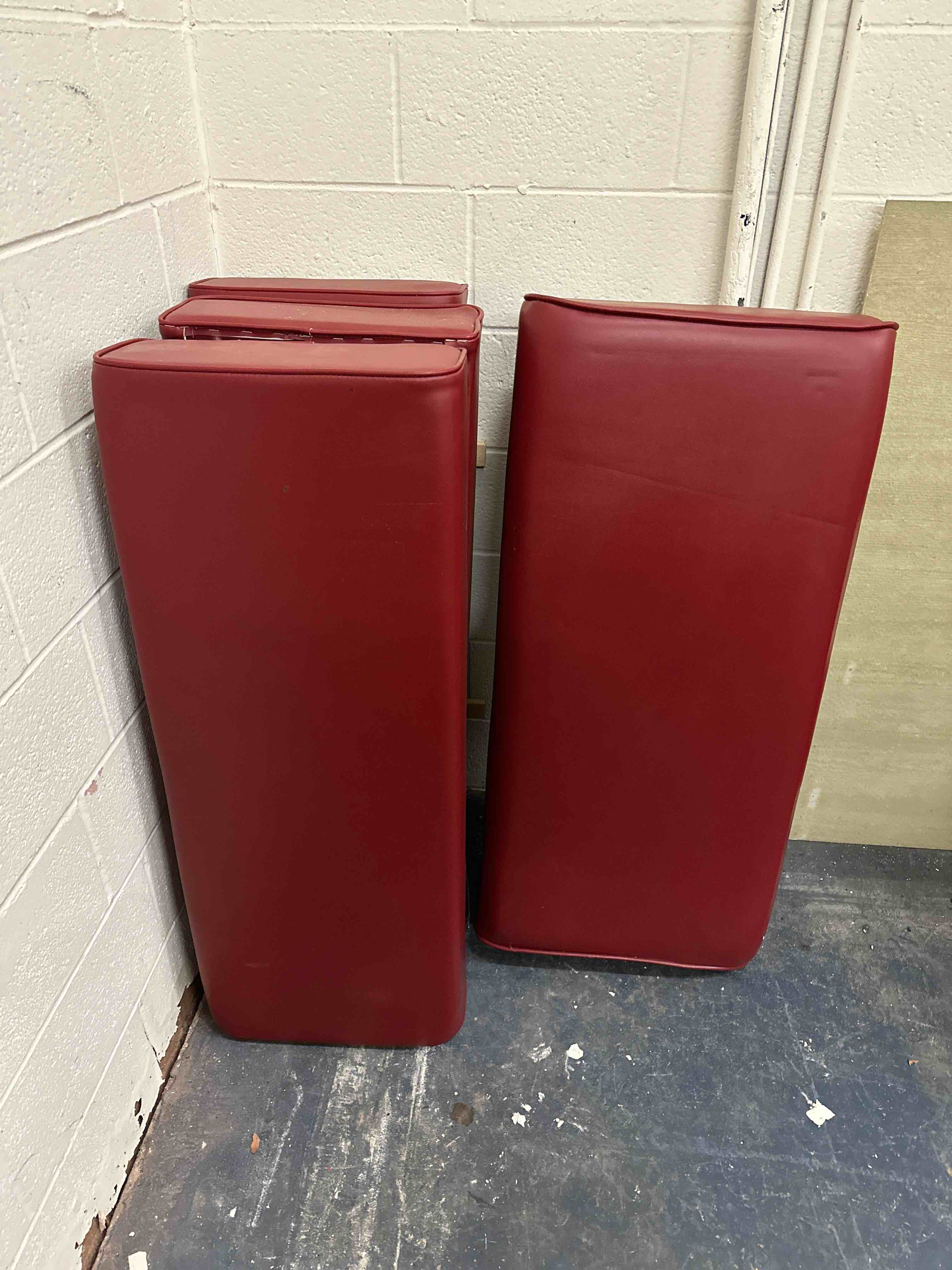 VARIOUS 44 INCH RED VINYL BOOTH SEATS