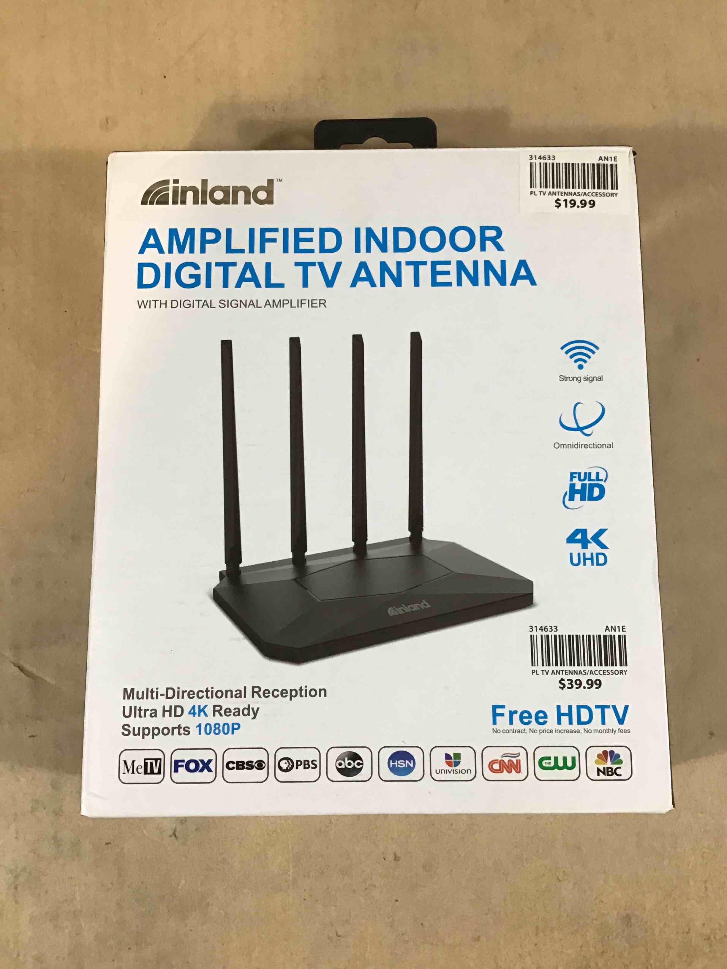 Inland Amplified Indoor Digital TV Antenna